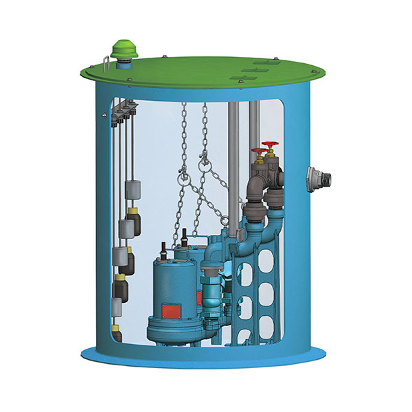 Barnes Pipe Rail Fiberglass Lift Stations - Pump Tech Inc.